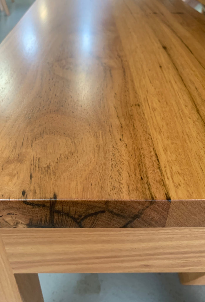 Wormy chestnut dining table store